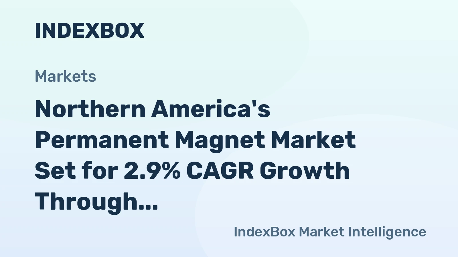 Northern America's Permanent Magnet Market Set for 2.9% CAGR Growth Through 2035