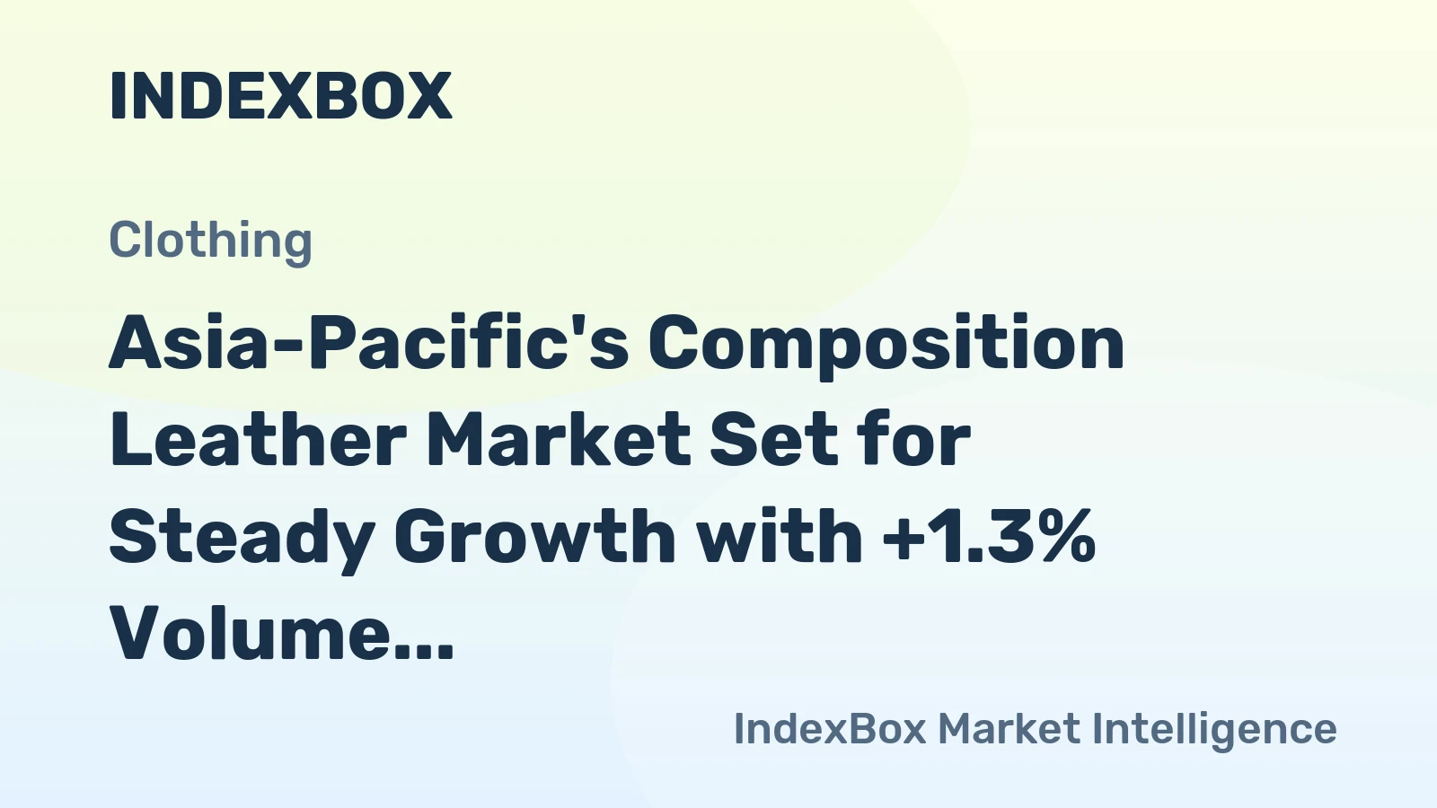 Asia-Pacific's Composition Leather Market Set for Steady Growth with +1.3% Volume CAGR Through 2035