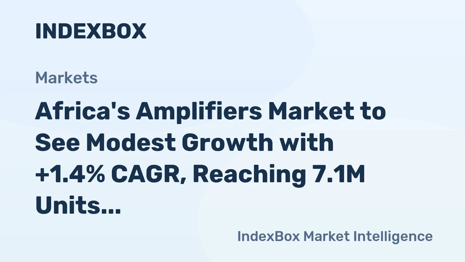 Africa's Amplifiers Market to See Modest Growth with +1.4% CAGR, Reaching 7.1M Units by 2035