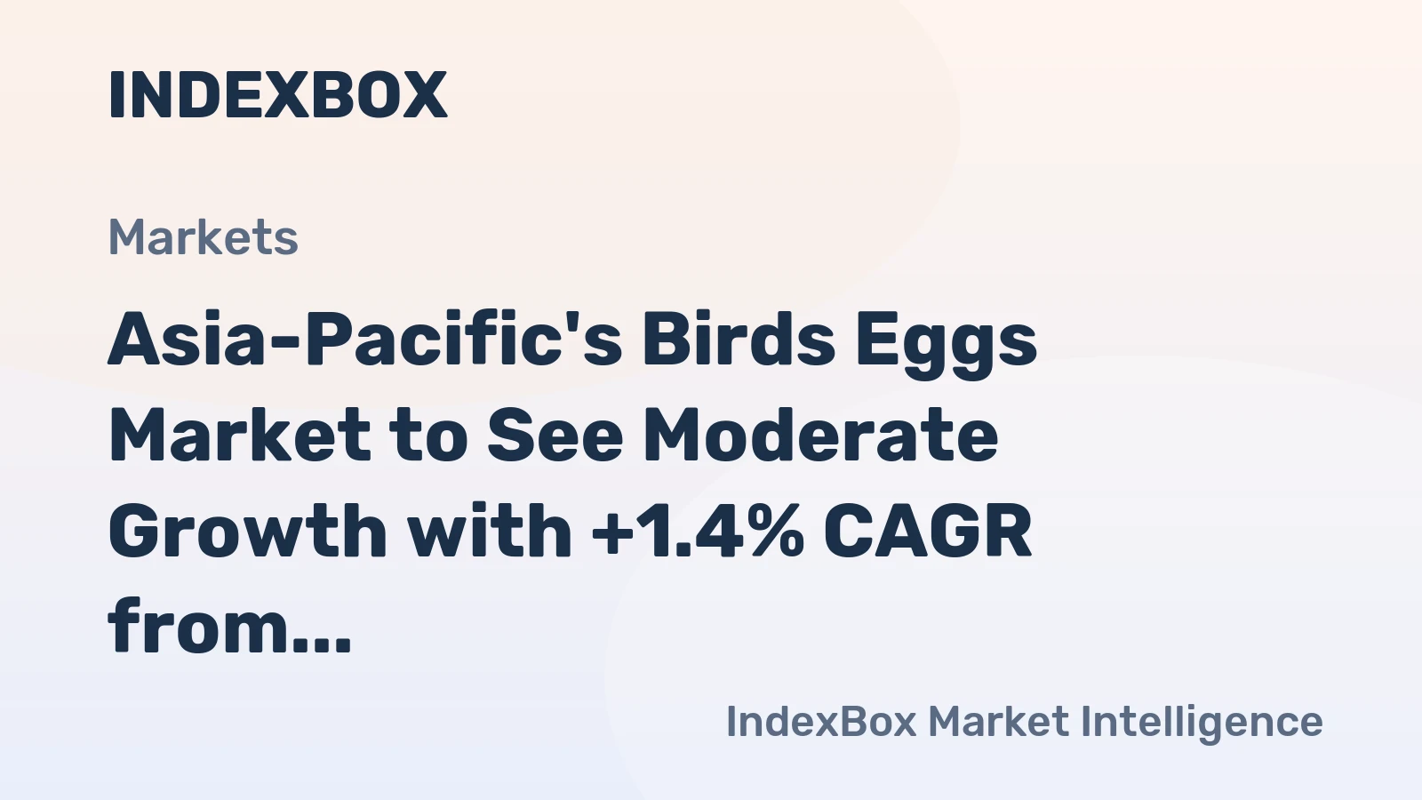 Asia-Pacific's Birds Eggs Market to See Moderate Growth with +1.4% CAGR from 2024-2035