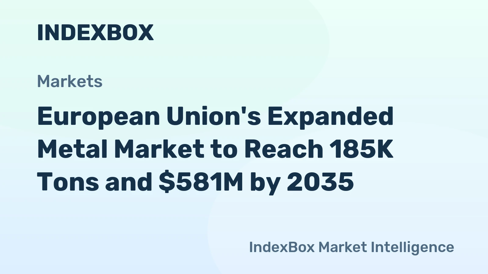 European Union's Expanded Metal Market to Reach 185K Tons and $581M by 2035