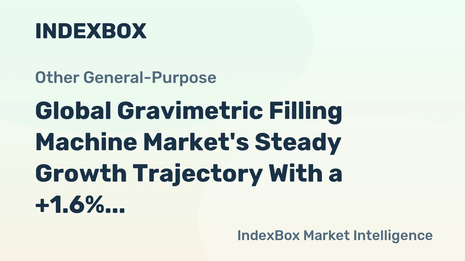 Global Gravimetric Filling Machine Market's Steady Growth Trajectory With a +1.6% CAGR in Value