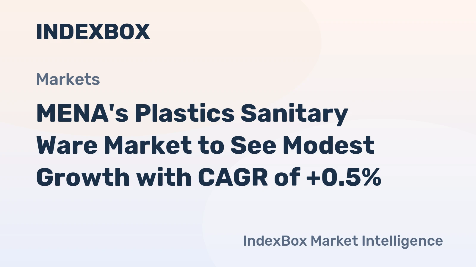 MENA's Plastics Sanitary Ware Market to See Modest Growth with CAGR of +0.5%
