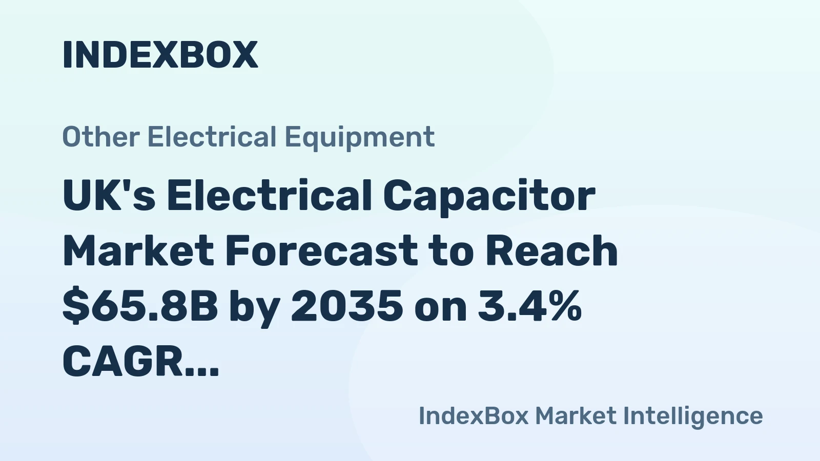 UK's Electrical Capacitor Market Forecast to Reach $65.8B by 2035 on 3.4% CAGR Growth