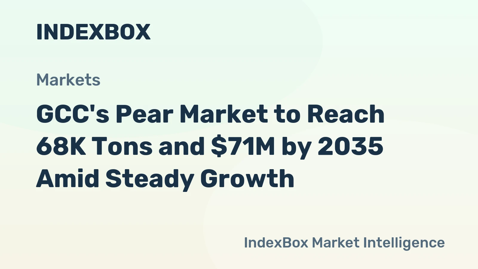 GCC's Pear Market to Reach 68K Tons and $71M by 2035 Amid Steady Growth