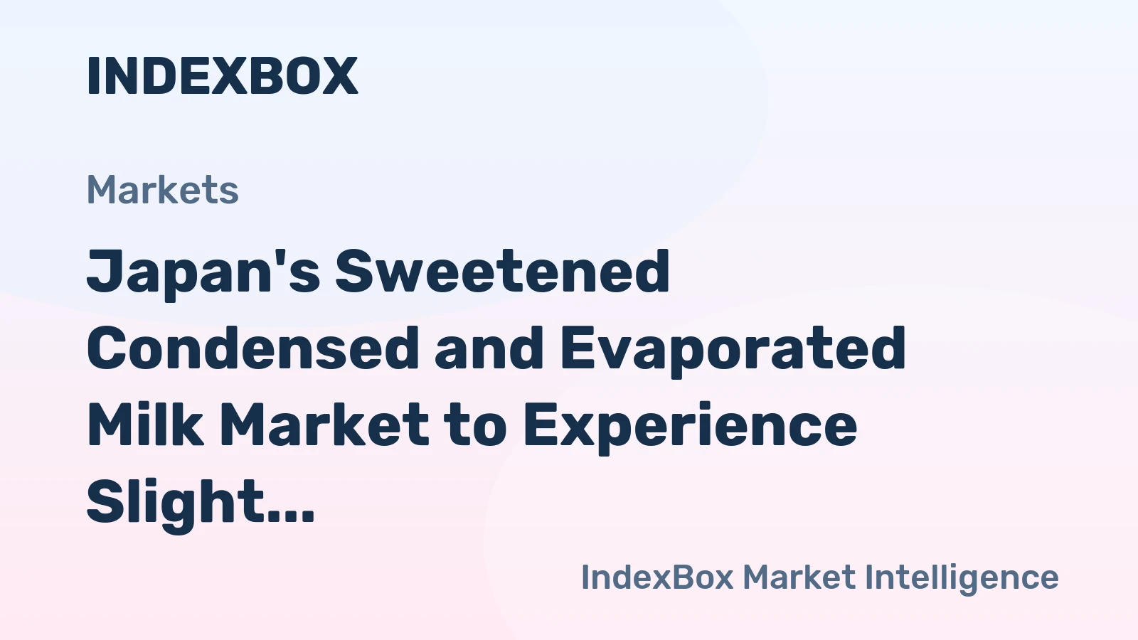 Japan's Sweetened Condensed and Evaporated Milk Market to Experience Slight Growth, Reaching 3.8K tons and $23M by 2035
