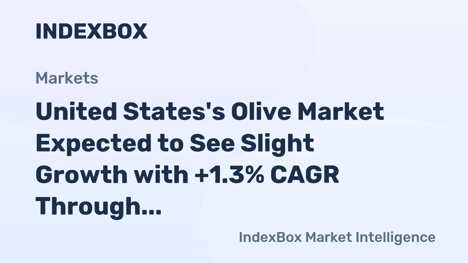United States's Olive Market Expected to See Slight Growth with +1.3% CAGR Through 2035