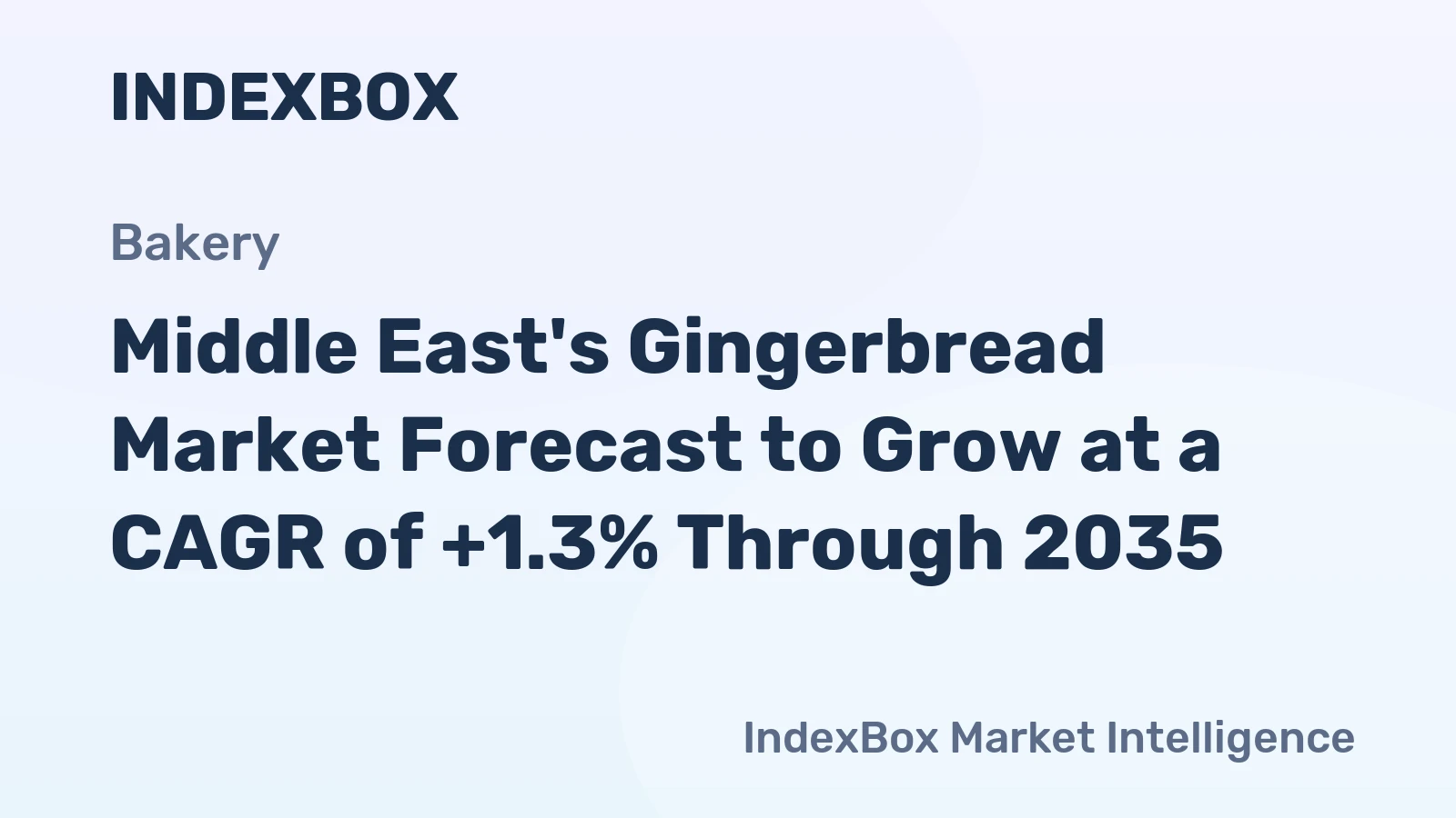 Middle East's Gingerbread Market Forecast to Grow at a CAGR of +1.3% Through 2035