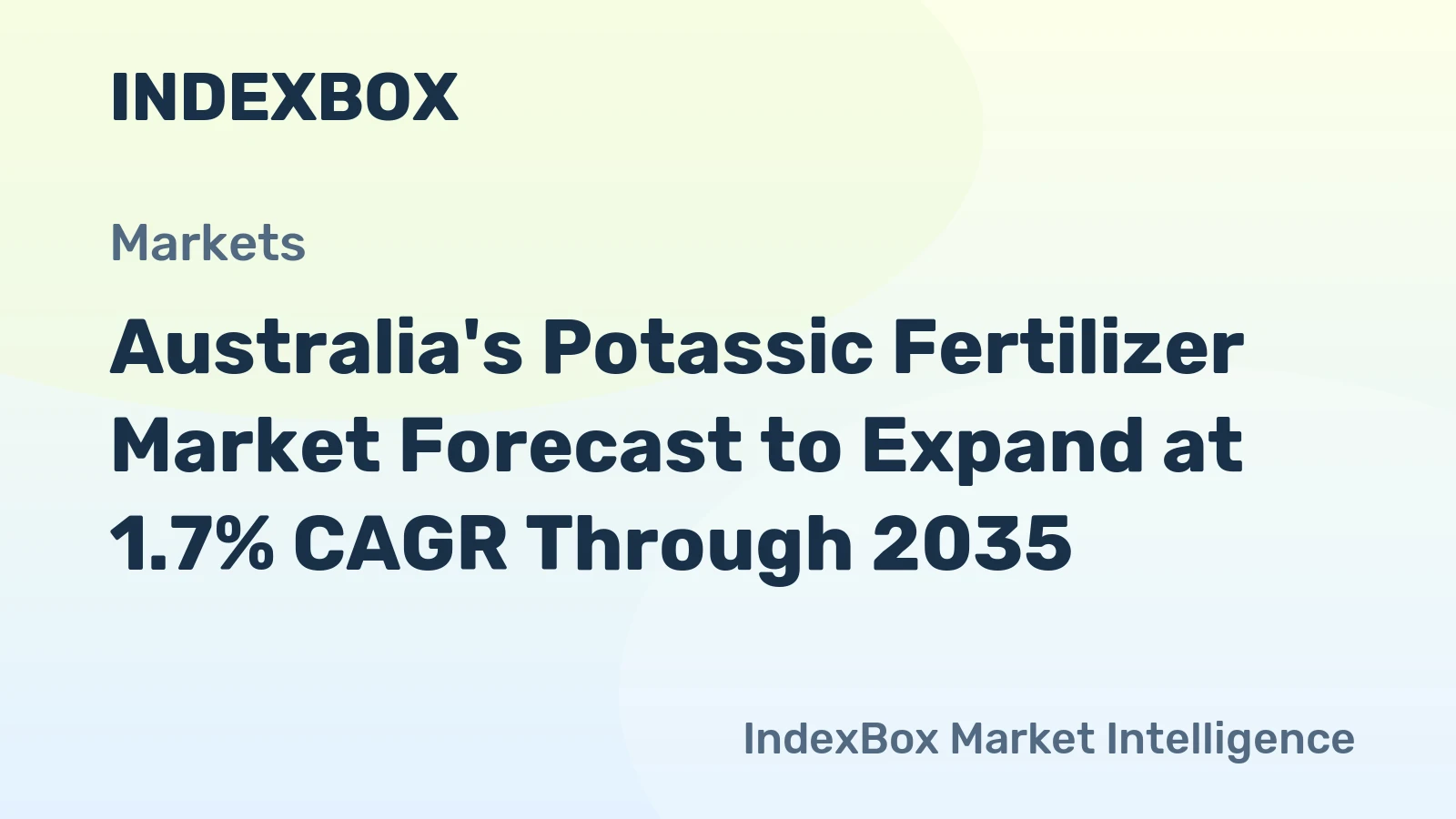 Australia's Potassic Fertilizer Market Forecast to Expand at 1.7% CAGR Through 2035