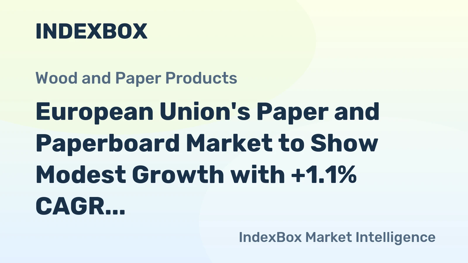 European Union's Paper and Paperboard Market to Show Modest Growth with +1.1% CAGR from 2024-2035
