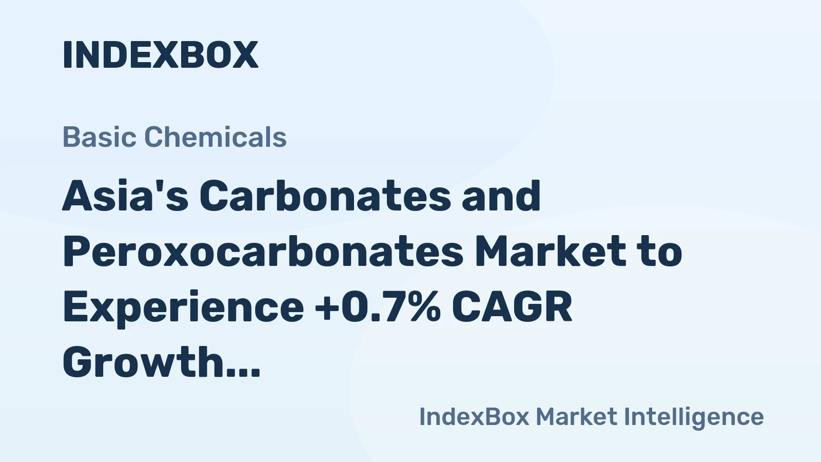 Asia's Carbonates and Peroxocarbonates Market to Experience +0.7% CAGR Growth, Reaching 38M Tons by 2035