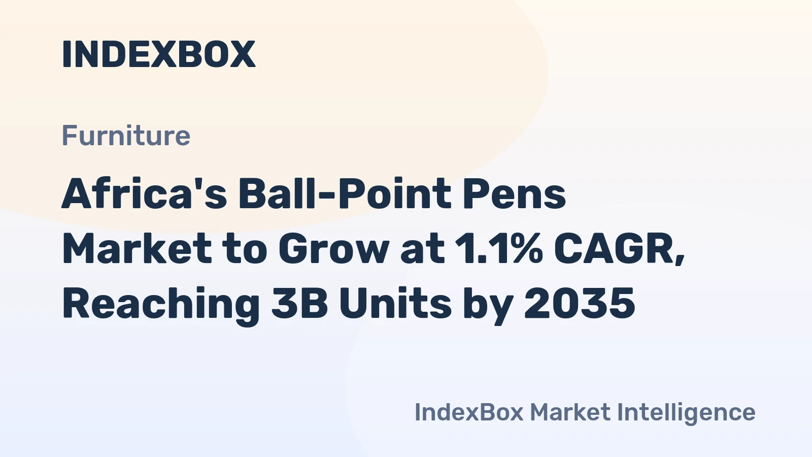 Africa's Ball-Point Pens Market to Grow at 1.1% CAGR, Reaching 3B Units by 2035