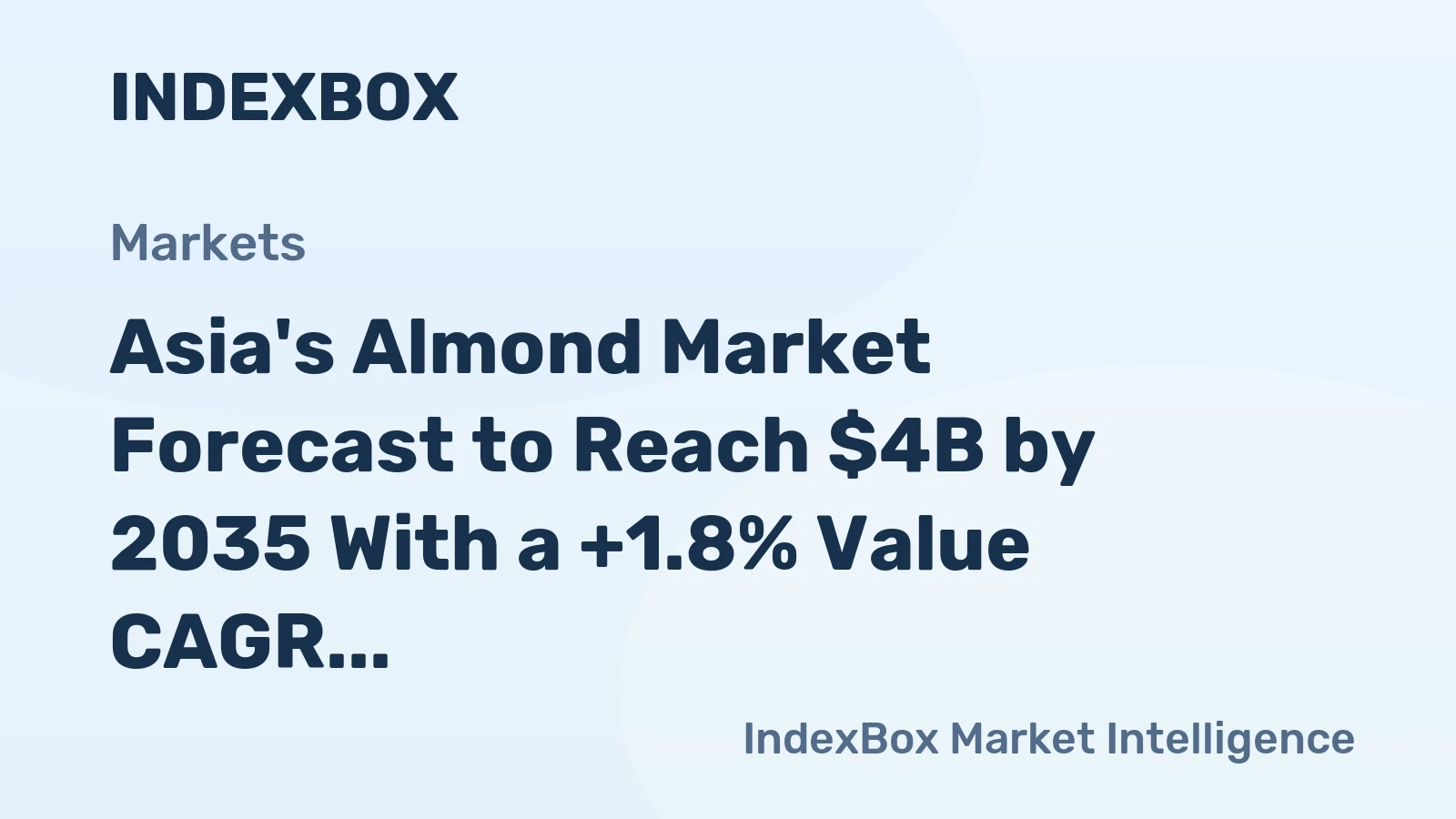Asia's Almond Market Forecast to Reach $4B by 2035 With a +1.8% Value CAGR