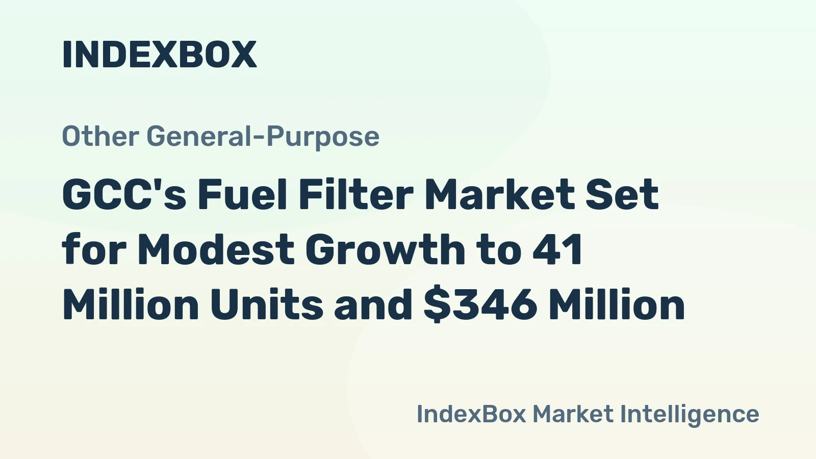 GCC's Fuel Filter Market Set for Modest Growth to 41 Million Units and $346 Million