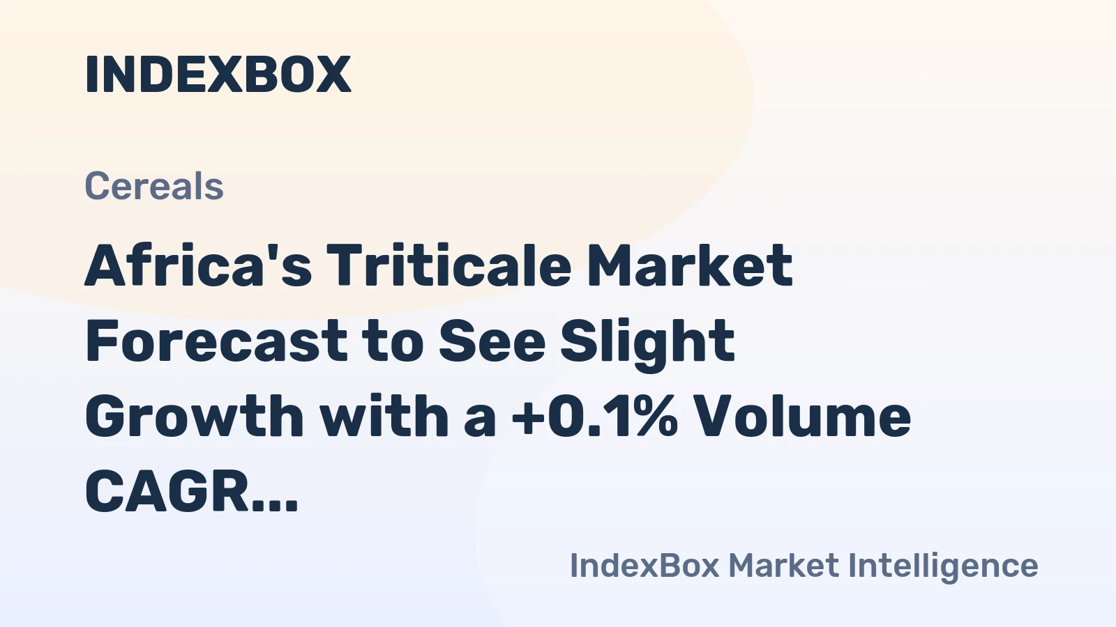 Africa's Triticale Market Forecast to See Slight Growth with a +0.1% Volume CAGR