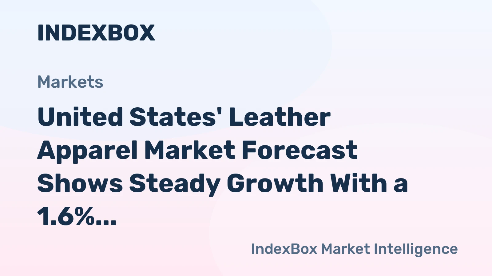 United States' Leather Apparel Market Forecast Shows Steady Growth With a 1.6% CAGR in Value