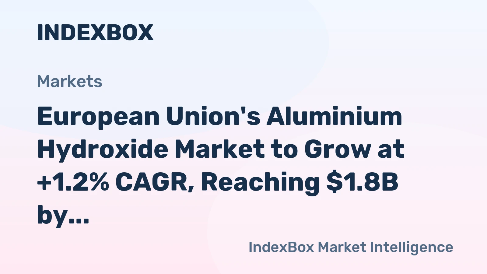 European Union's Aluminium Hydroxide Market to Grow at +1.2% CAGR, Reaching $1.8B by 2035