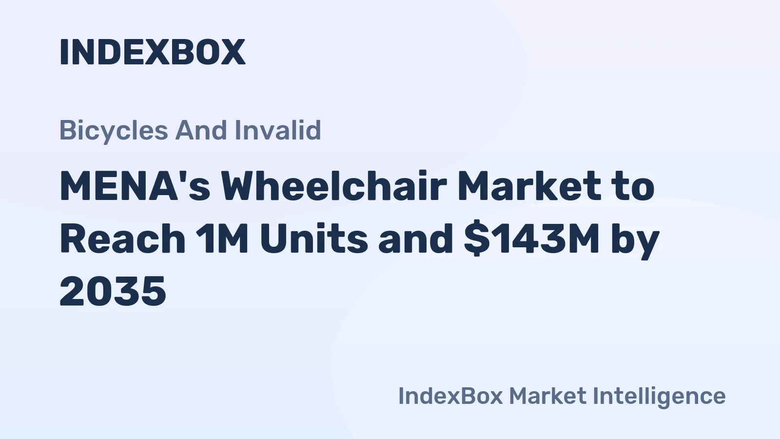 MENA's Wheelchair Market to Reach 1M Units and $143M by 2035