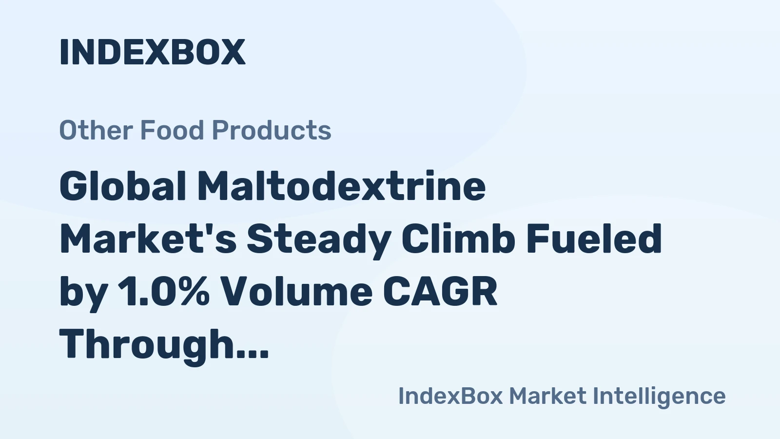 Global Maltodextrine Market's Steady Climb Fueled by 1.0% Volume CAGR Through 2035