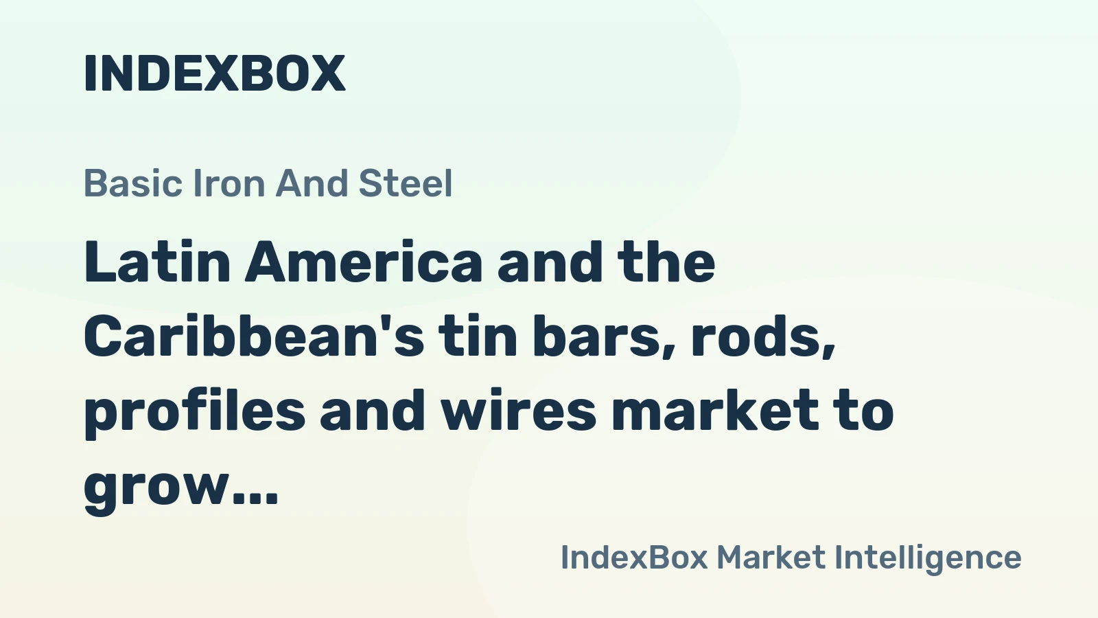 Latin America and the Caribbean's tin bars, rods, profiles and wires market to grow at a CAGR of +2.0%, reaching $257M by 2035 on steady demand.
