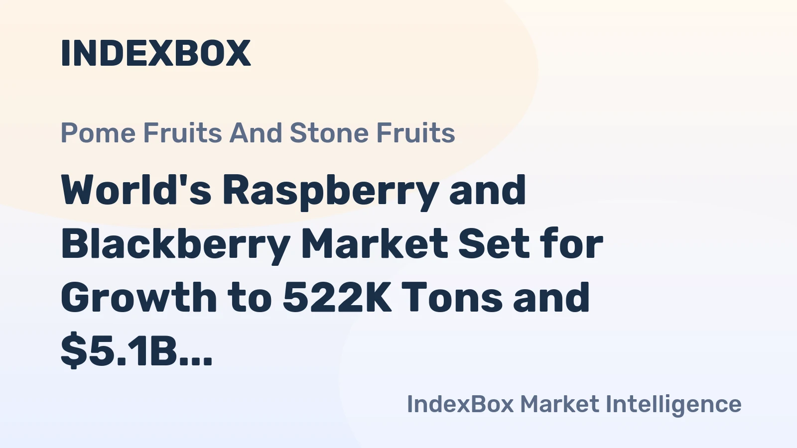 World's Raspberry and Blackberry Market Set for Growth to 522K Tons and $5.1B by 2035