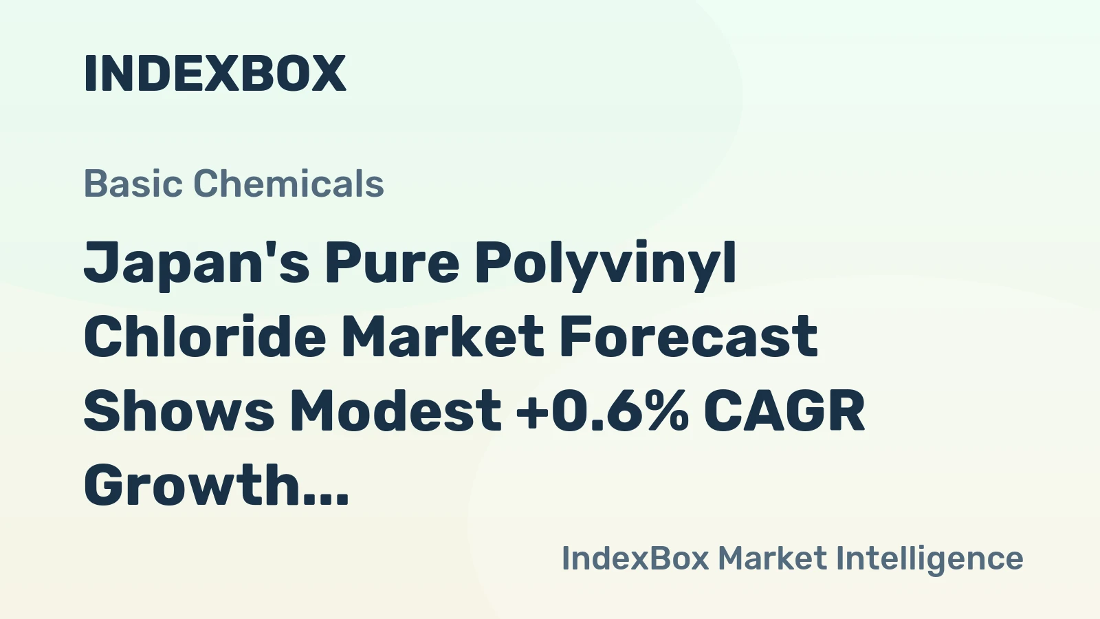 Japan's Pure Polyvinyl Chloride Market Forecast Shows Modest +0.6% CAGR Growth Through 2035