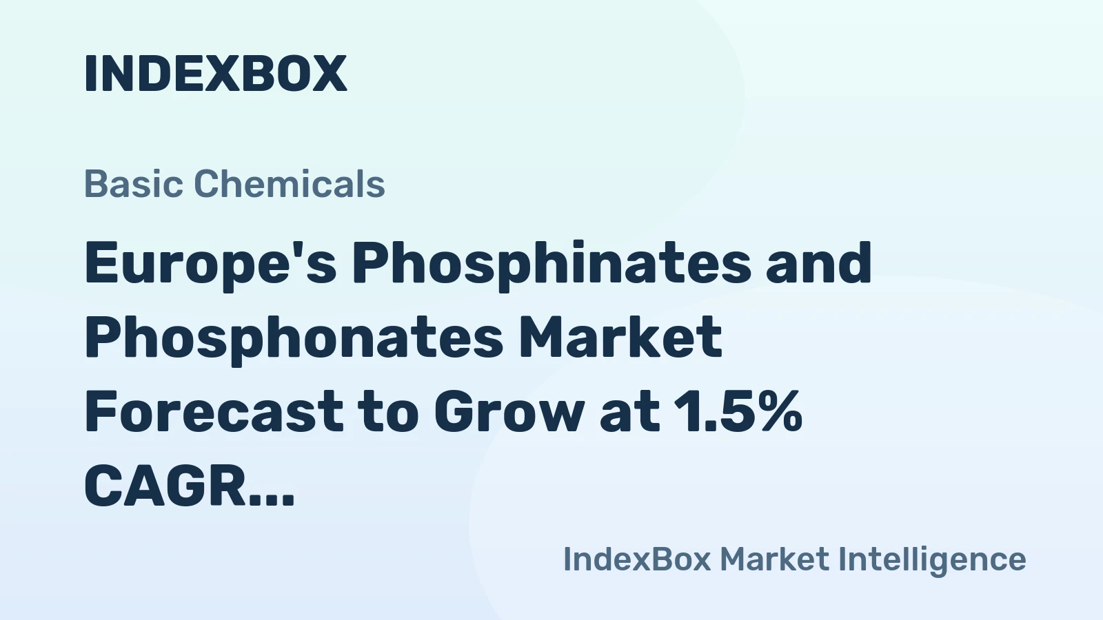 Europe's Phosphinates and Phosphonates Market Forecast to Grow at 1.5% CAGR Through 2035