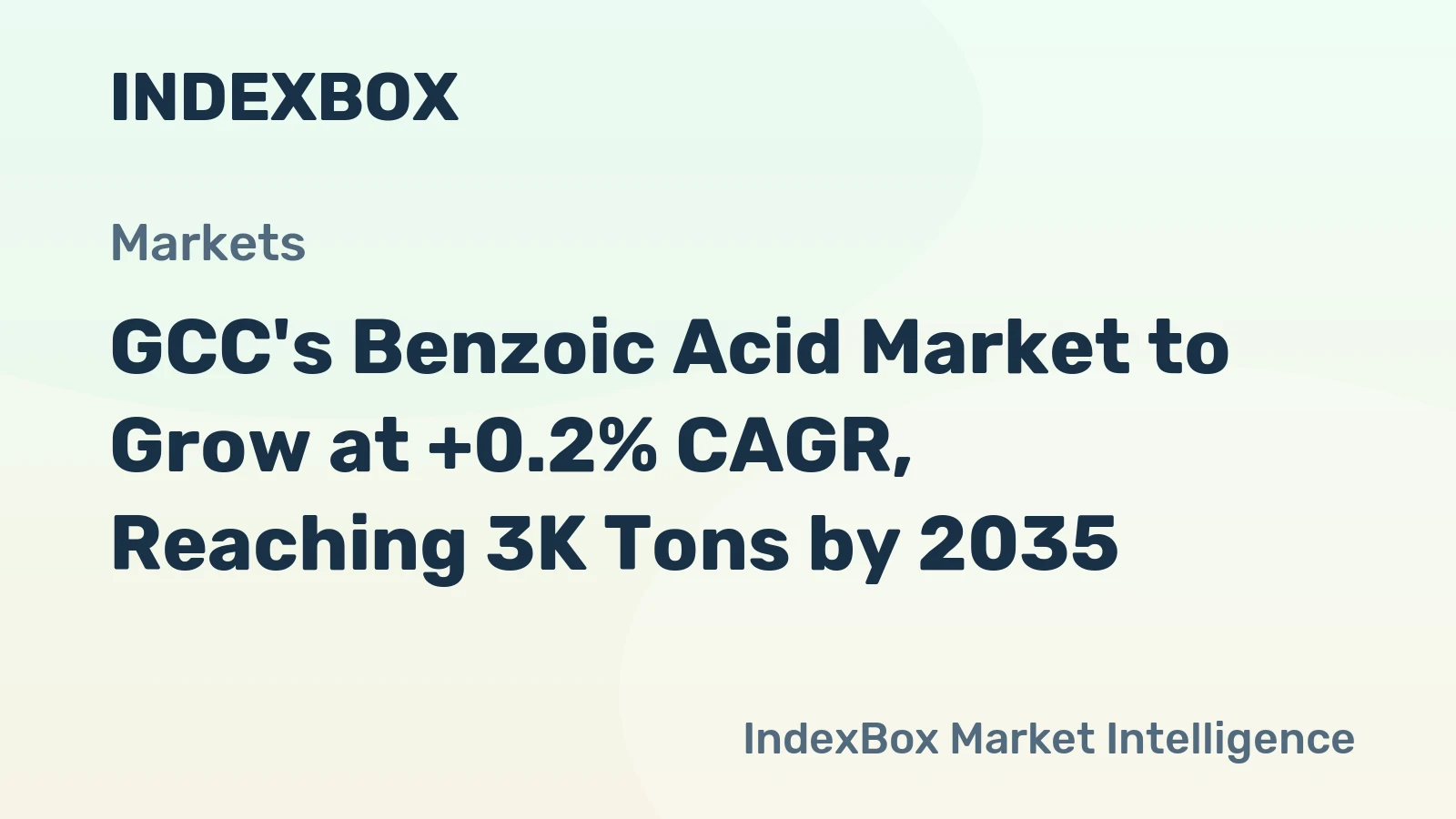GCC's Benzoic Acid Market to Grow at +0.2% CAGR, Reaching 3K Tons by 2035