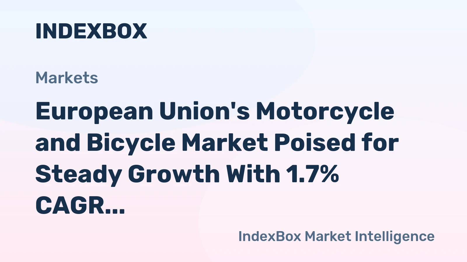 European Union's Motorcycle and Bicycle Market Poised for Steady Growth With 1.7% CAGR Through 2035