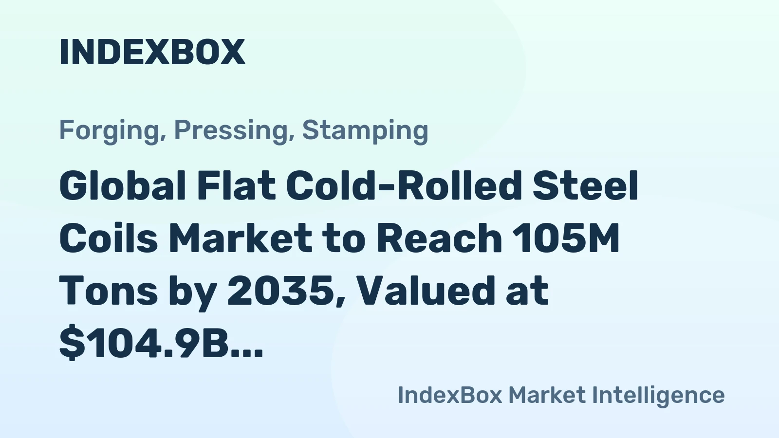 Global Flat Cold-Rolled Steel Coils Market to Reach 105M Tons by 2035, Valued at $104.9B: Report