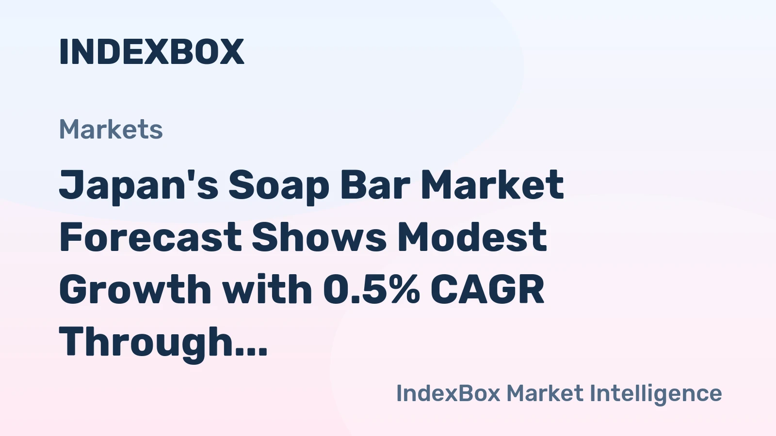 Japan's Soap Bar Market Forecast Shows Modest Growth with 0.5% CAGR Through 2035