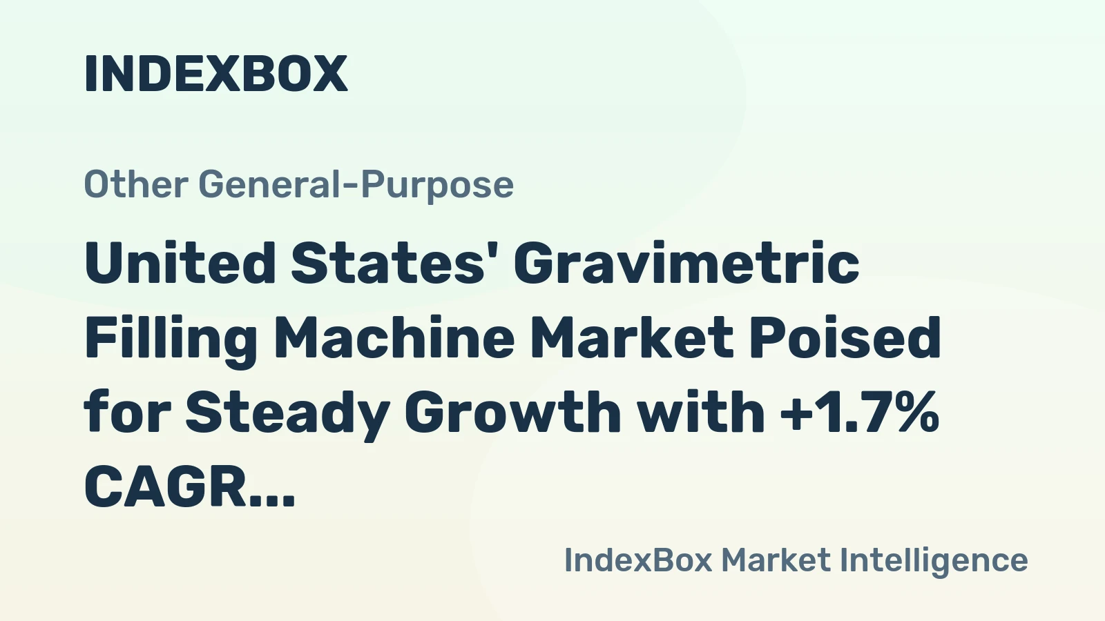 United States' Gravimetric Filling Machine Market Poised for Steady Growth with +1.7% CAGR