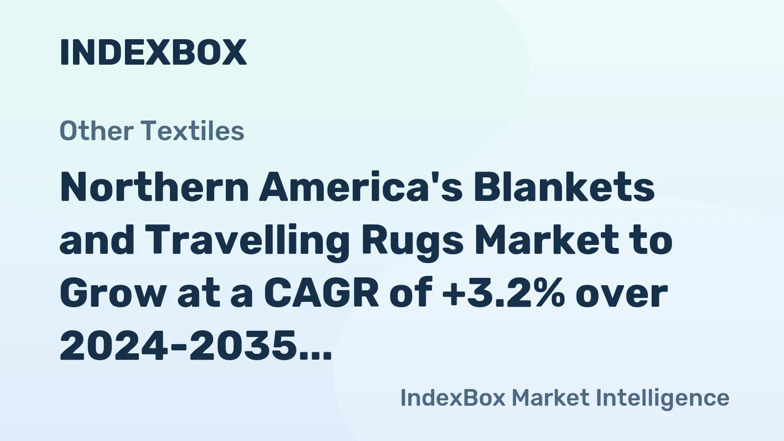Northern America's Blankets and Travelling Rugs Market to Grow at a CAGR of +3.2% over 2024-2035