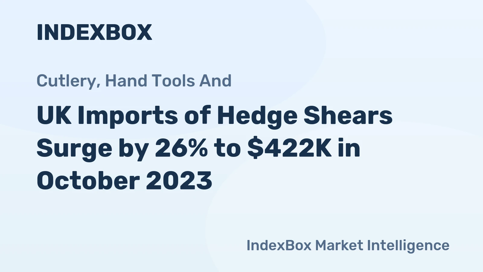 UK Imports of Hedge Shears Surge by 26% to $422K in October 2023
