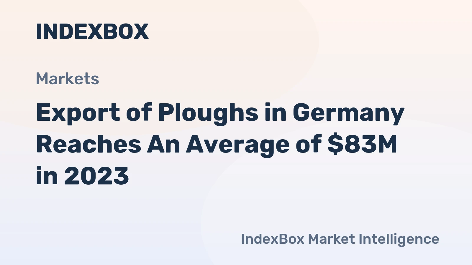 Export of Ploughs in Germany Reaches An Average of $83M in 2023