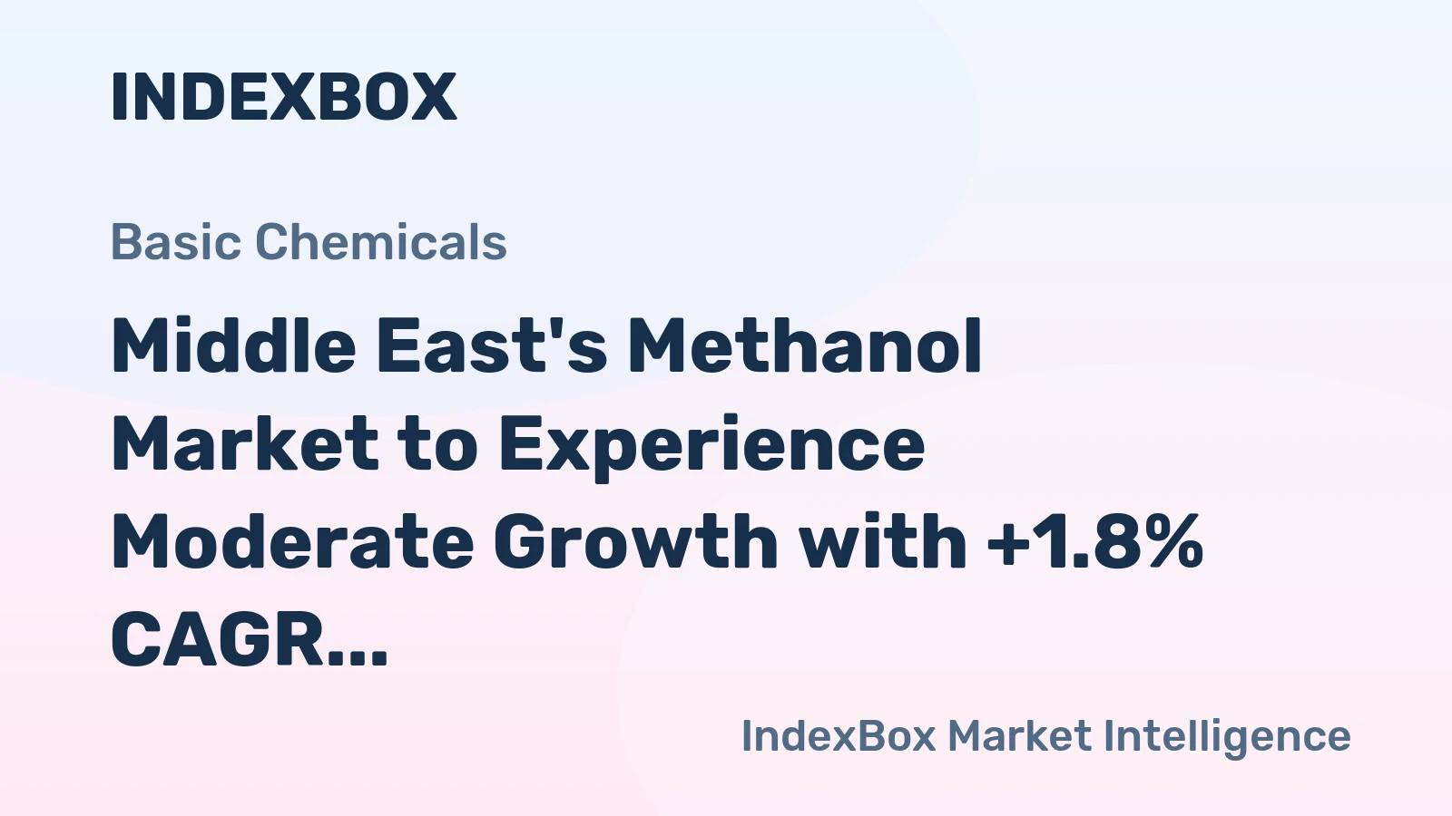 Middle East's Methanol Market to Experience Moderate Growth with +1.8% CAGR by 2035