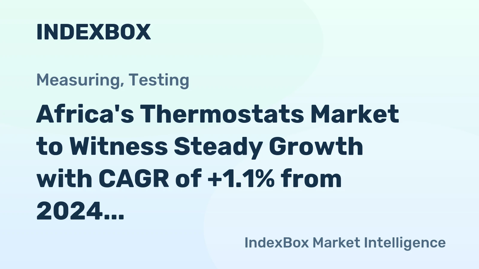 Africa's Thermostats Market to Witness Steady Growth with CAGR of +1.1% from 2024 to 2035