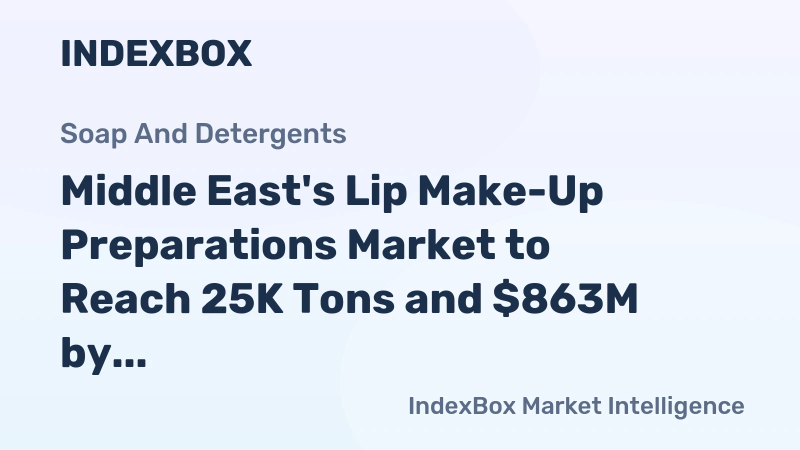 Middle East's Lip Make-Up Preparations Market to Reach 25K Tons and $863M by 2035 with +1.7% Volume and +2.0% Value Growth