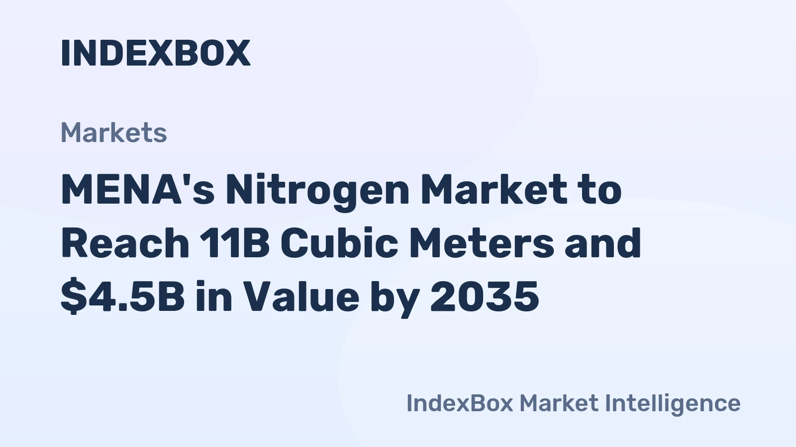 MENA's Nitrogen Market to Reach 11B Cubic Meters and $4.5B in Value by 2035