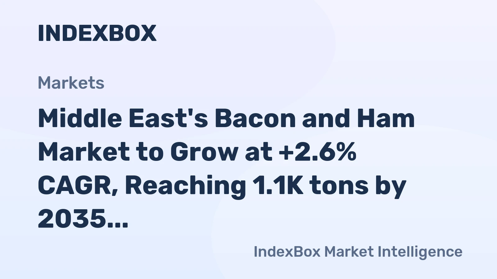 Middle East's Bacon and Ham Market to Grow at +2.6% CAGR, Reaching 1.1K tons by 2035, Valued at $8.1M