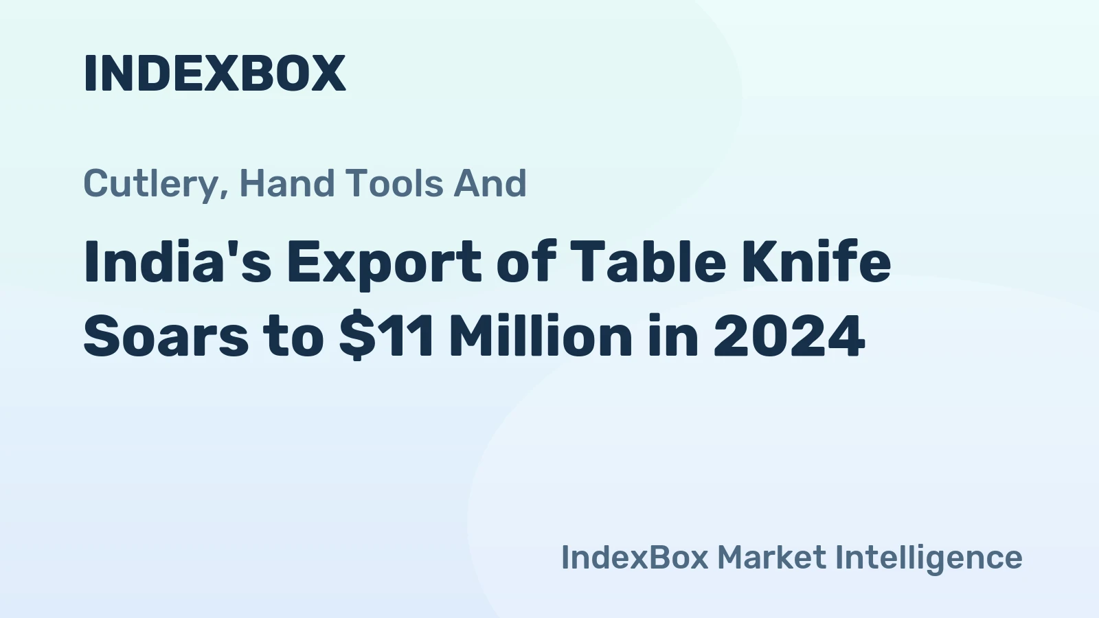 India's Export of Table Knife Soars to $11 Million in 2024