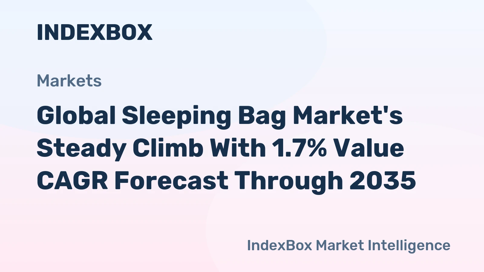 Global Sleeping Bag Market's Steady Climb With 1.7% Value CAGR Forecast Through 2035
