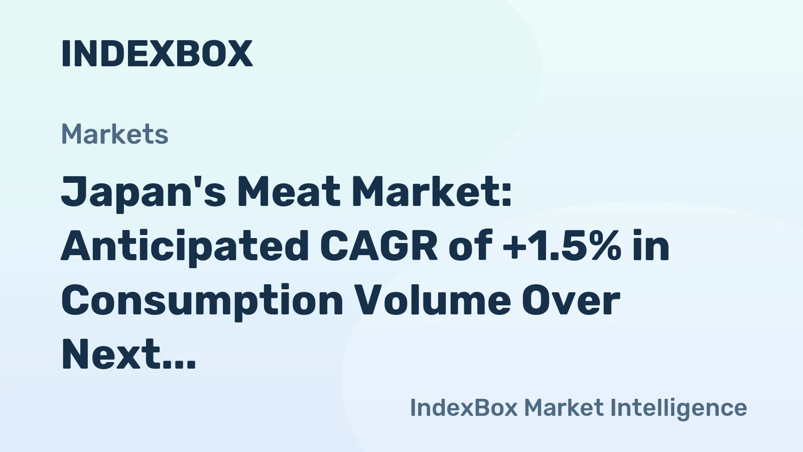 Japan's Meat Market: Anticipated CAGR of +1.5% in Consumption Volume Over Next Decade