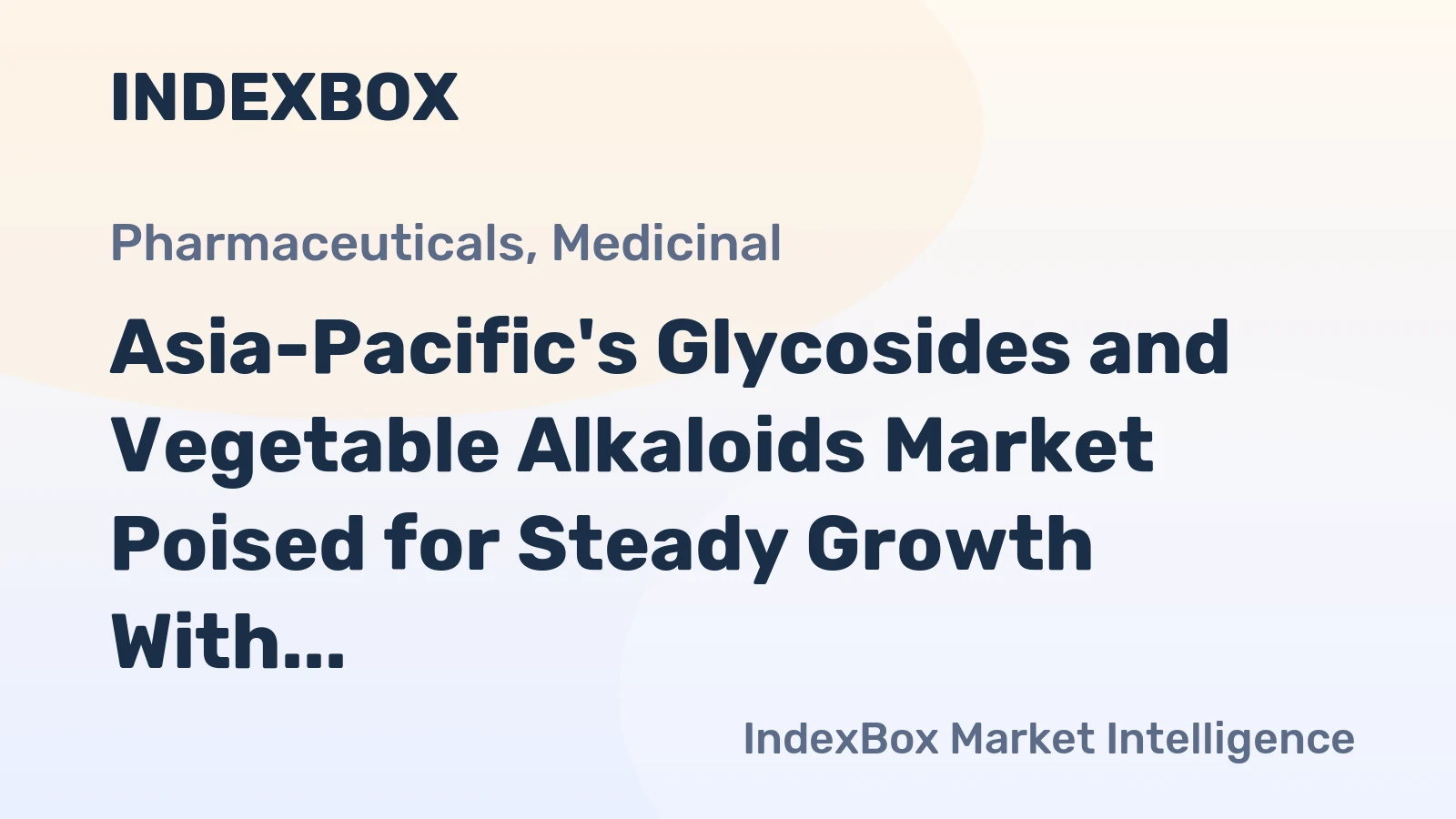 Asia-Pacific's Glycosides and Vegetable Alkaloids Market Poised for Steady Growth With 2% CAGR Through 2035