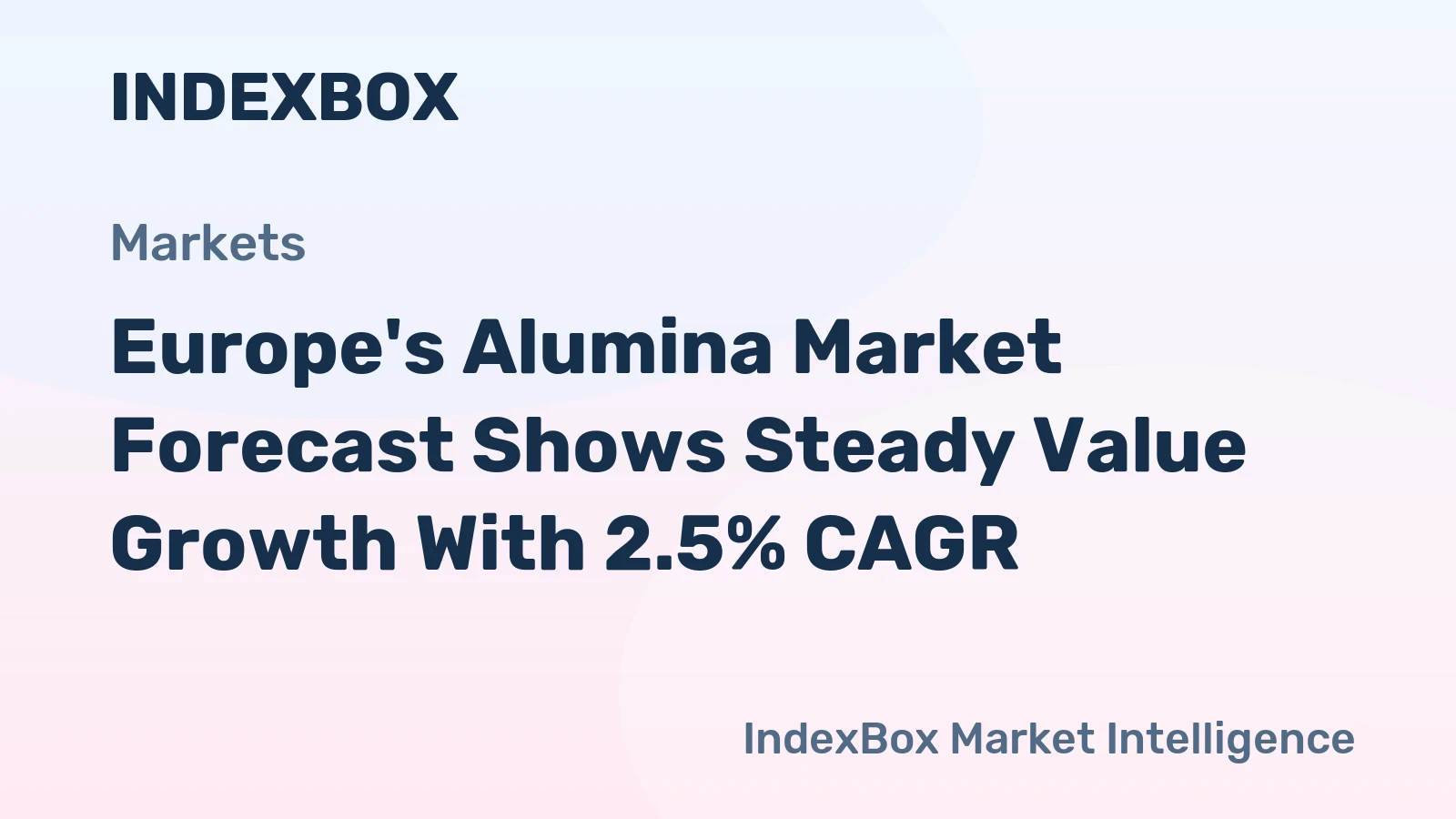 Europe's Alumina Market Forecast Shows Steady Value Growth With 2.5% CAGR