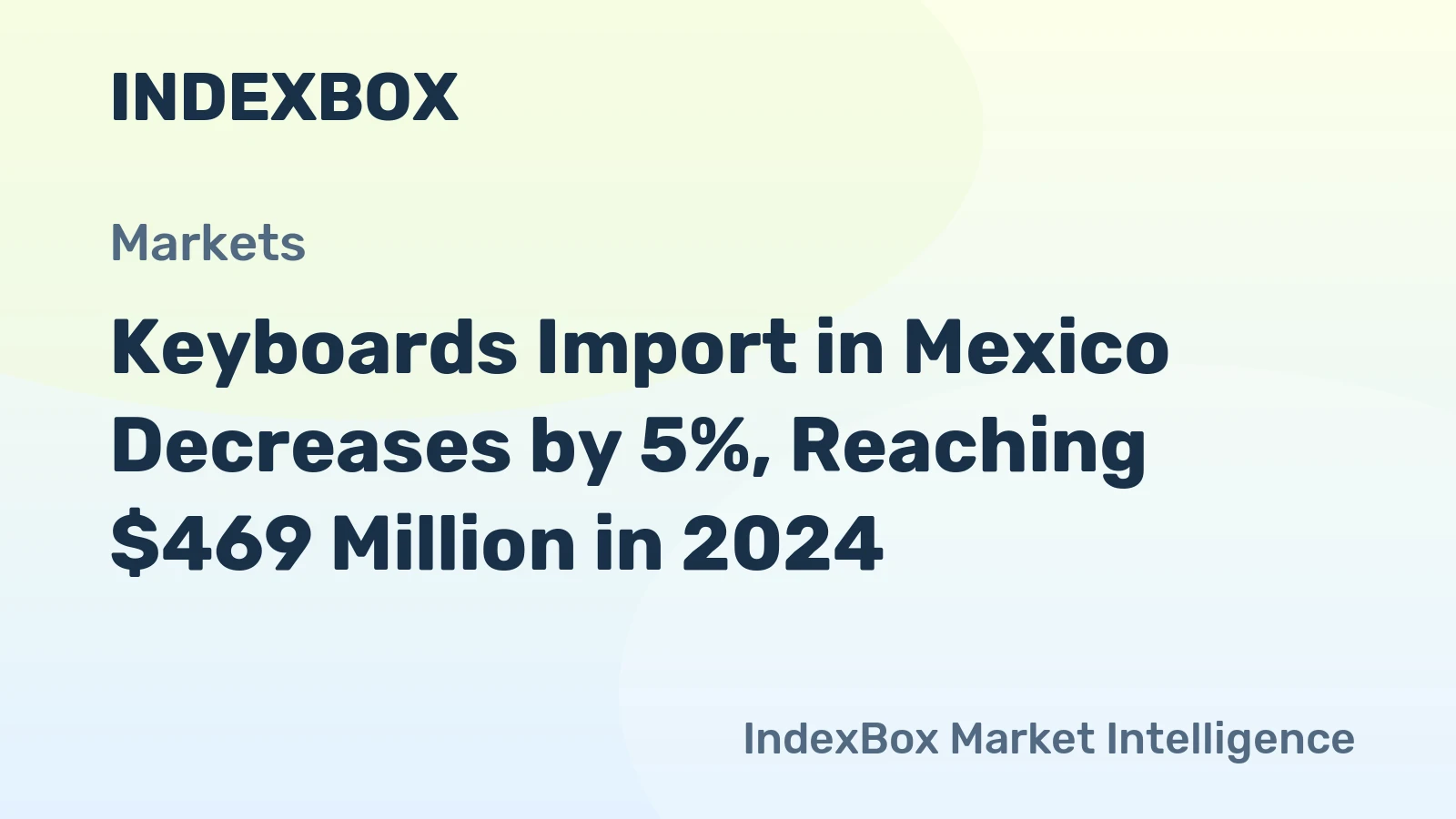 Keyboards Import in Mexico Decreases by 5%, Reaching $469 Million in 2024