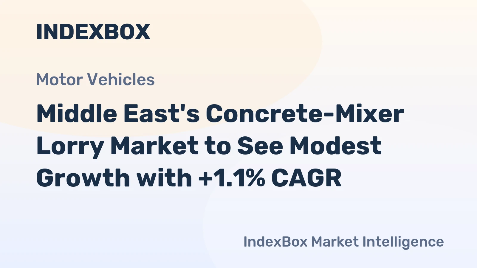 Middle East's Concrete-Mixer Lorry Market to See Modest Growth with +1.1% CAGR