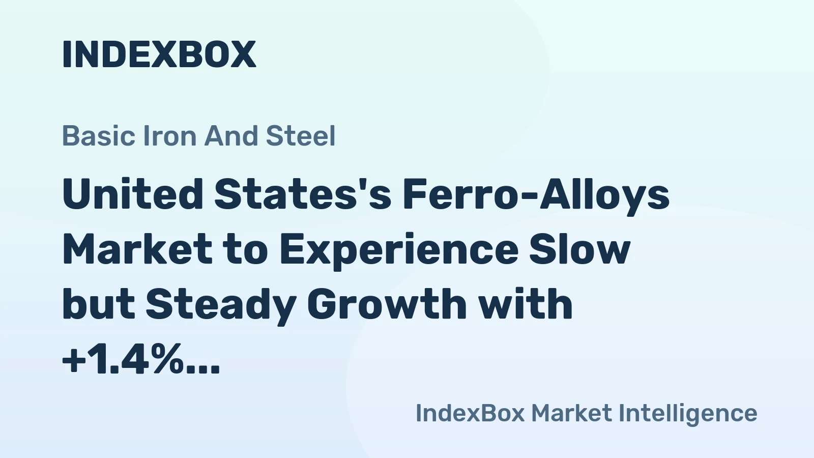 United States's Ferro-Alloys Market to Experience Slow but Steady Growth with +1.4% CAGR in Volume and +2.8% CAGR in Value from 2024 to 2035