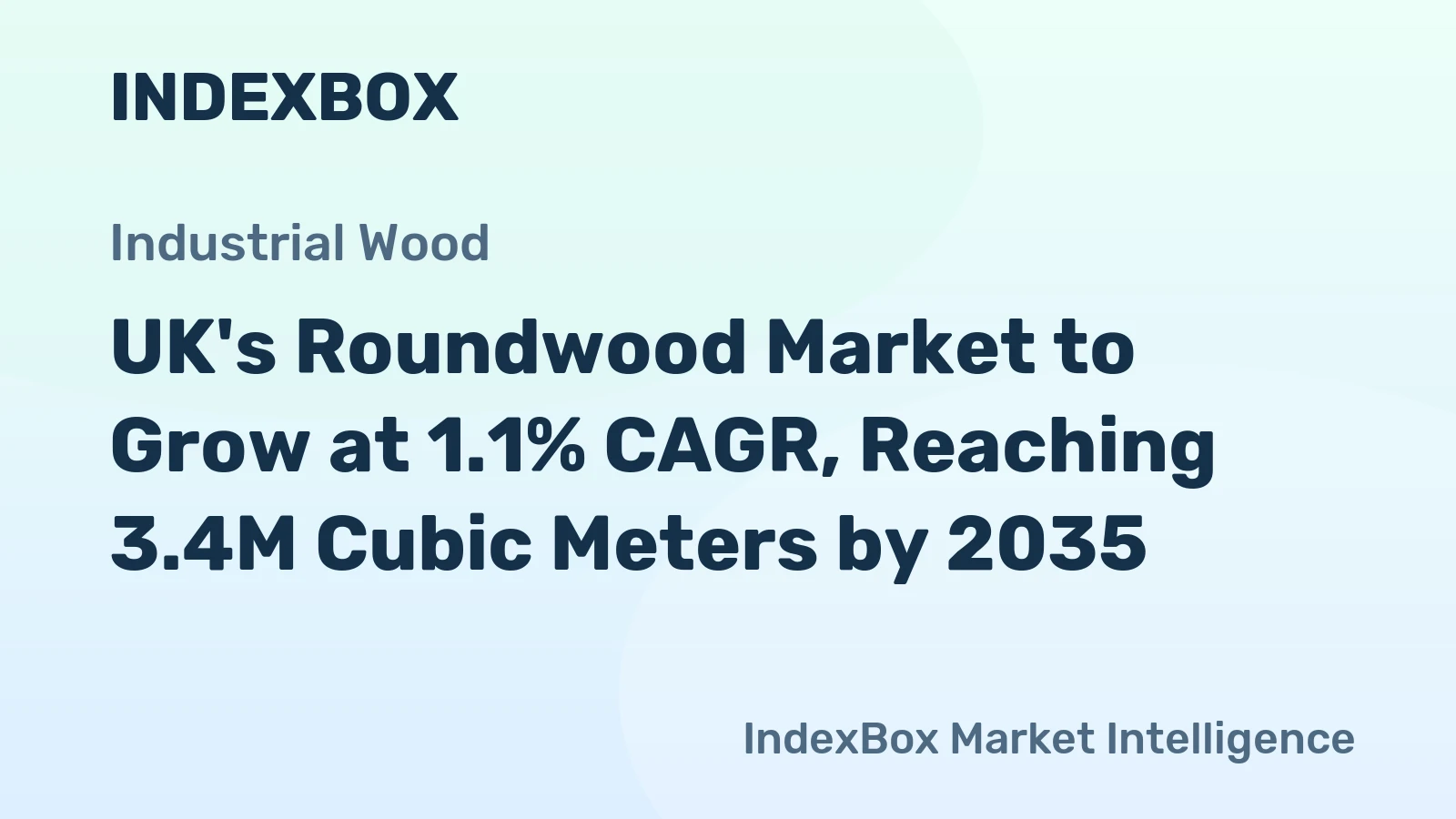 UK's Roundwood Market to Grow at 1.1% CAGR, Reaching 3.4M Cubic Meters by 2035