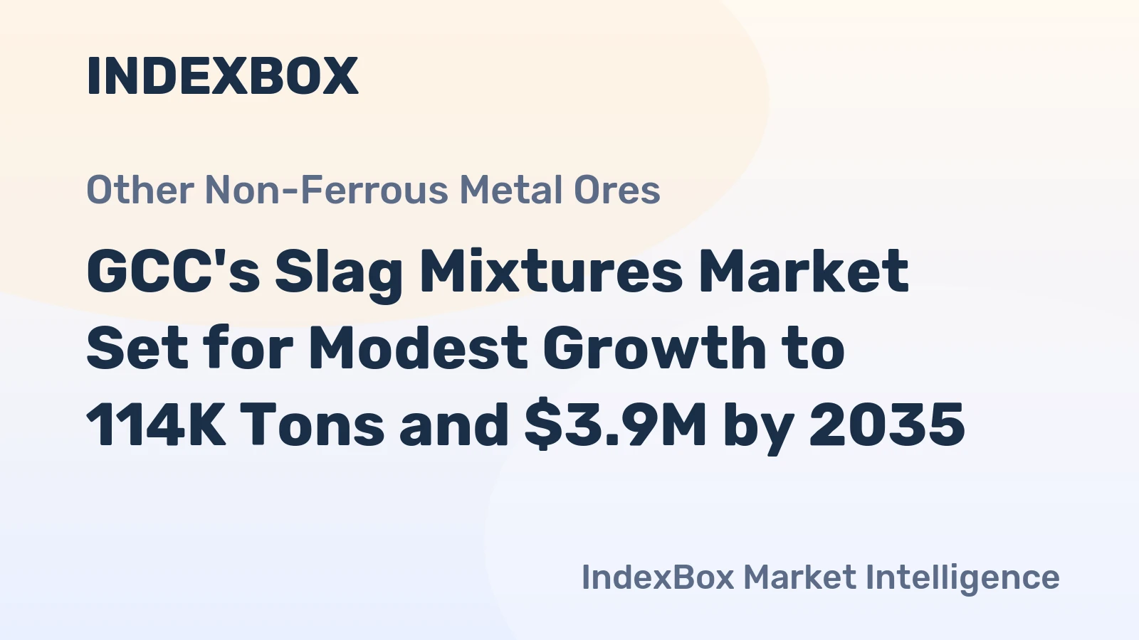 GCC's Slag Mixtures Market Set for Modest Growth to 114K Tons and $3.9M by 2035
